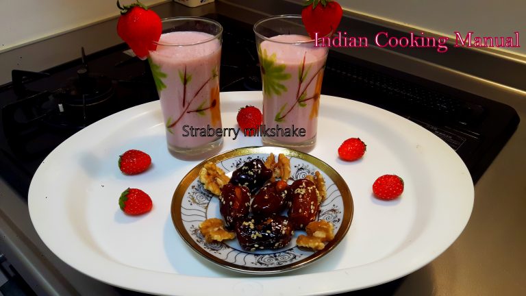 Strawberry milkshake – Indian Cooking Manual